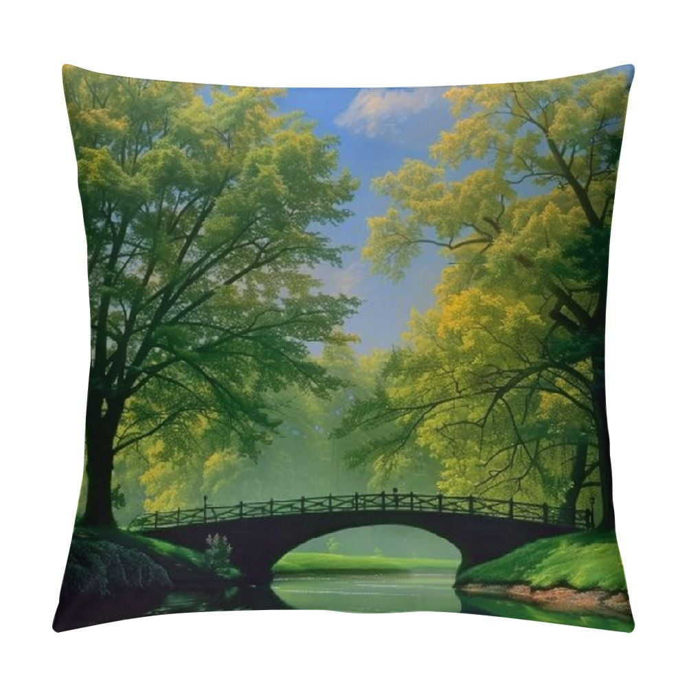 Shiartex Trees Landscape Print Throw Pillow Covers Fashion Throw Pillow ...