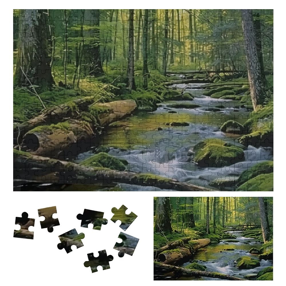 Shiartex Trees Mossy Rocks Wooden Jigsaw Puzzle for Adults ...