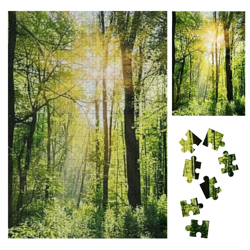 Shiartex Trees Sunlight Wooden Jigsaw Puzzle for Family and Friends ...