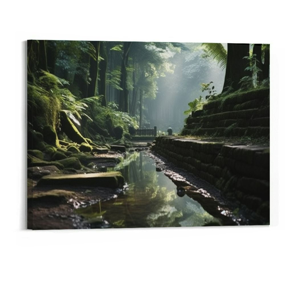 Shiartex Tropical Jungle Rainforest Footpath Landscape Poster Modern ...