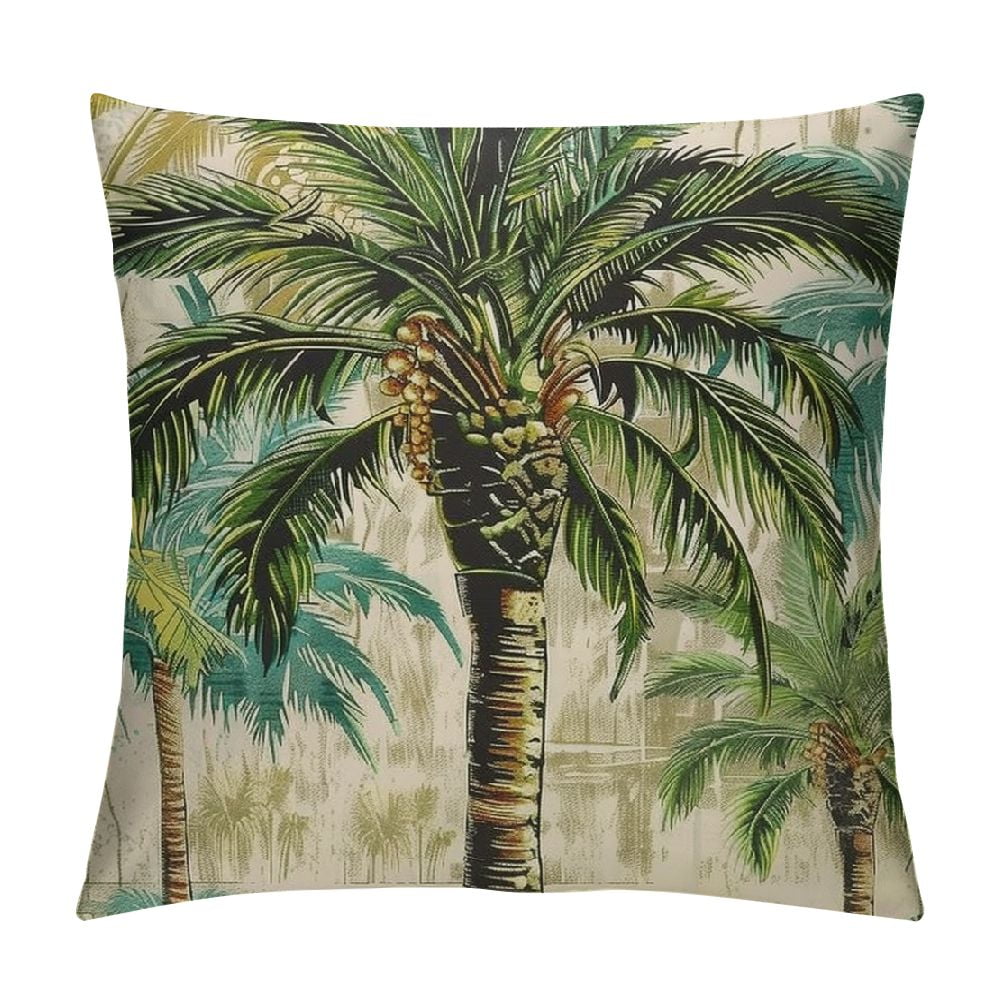 Shiartex Tropical Palm Banana Tree Decorative Pillow Covers Hawaii ...