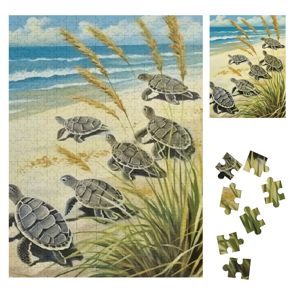 Shiartex Turtle MarchJigsaw Puzzle- Beach Puzzles for Adults – Baby ...