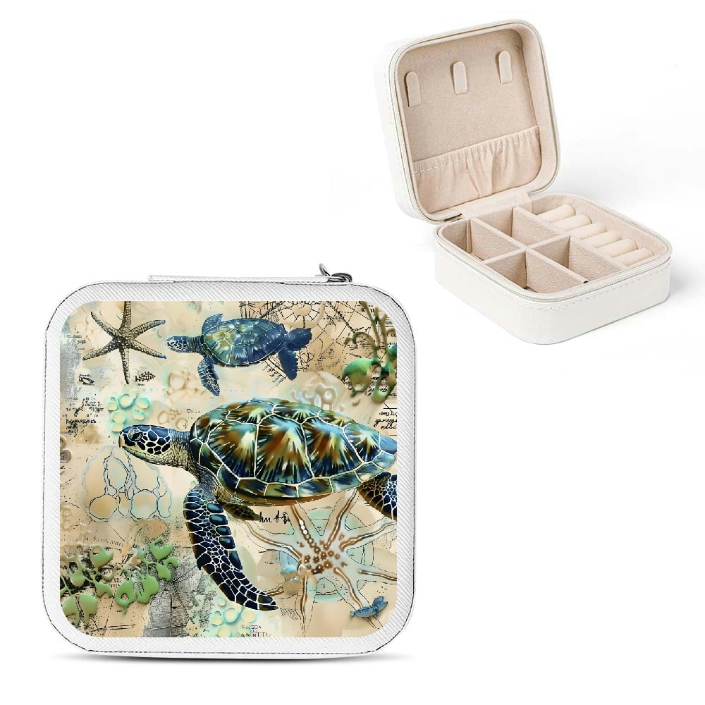 Shiartex Turtle Marine Life Starfish Jewelry Box Small Jewelry Boxes ...