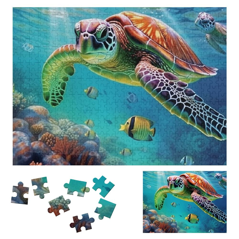 Shiartex Turtle Voyage -Ocean Wildlife Puzzle with Sea Turtles ...