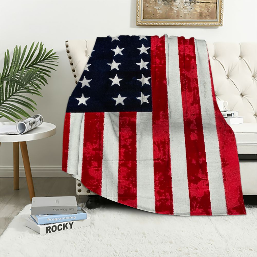 Shiartex US Flag Patriotic Blanket - American National Flag Throw ...