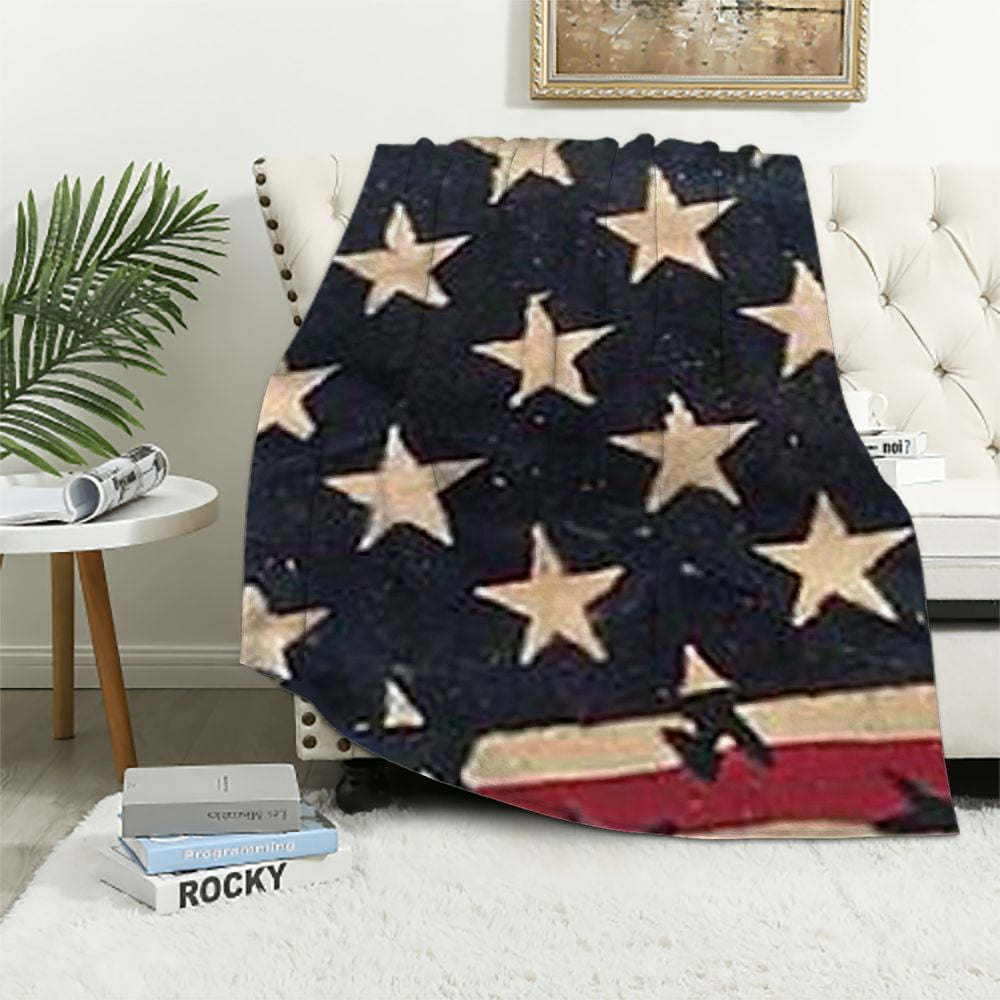 Shiartex US Flag Patriotic Throw Blanket, American National Flag ...