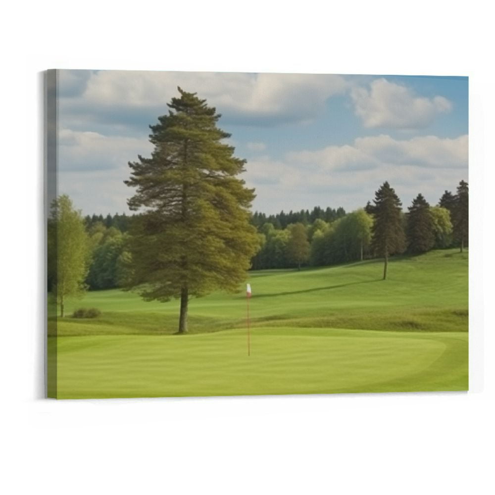 Shiartex USA Golf Course Wall Art Gym Club Canvas Wall Decor Blue Green ...