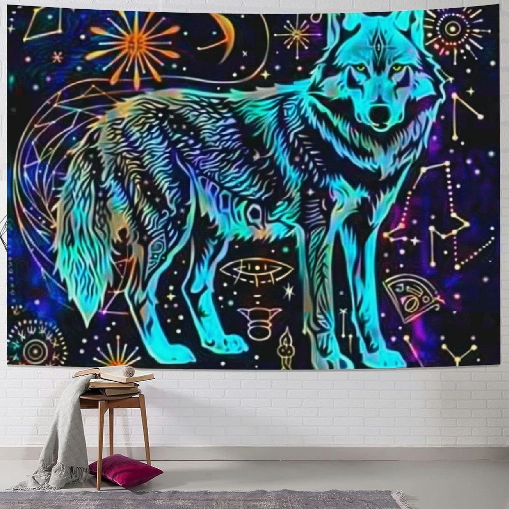 Shiartex Viking Bear Tapestry Mysterious Viking Runes Tapestry Wall ...