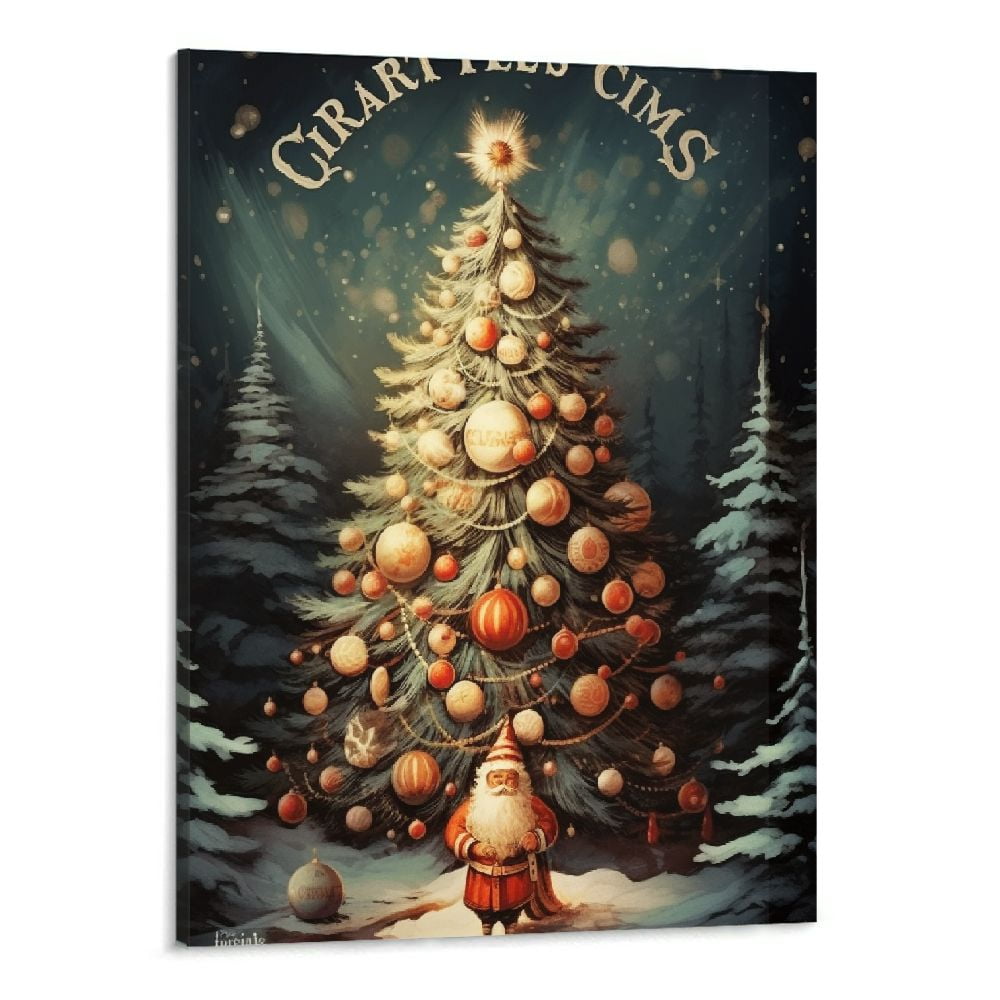 Shiartex Vintage Christmas Posters Christmas Tree Posters Christmas ...