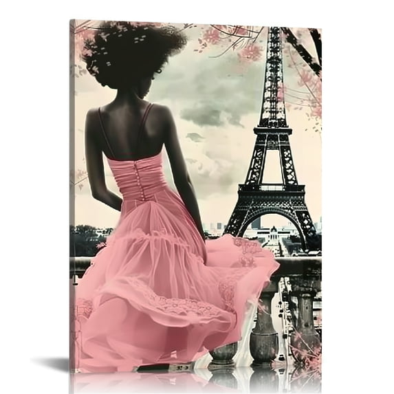 Shiartex Vintage Eiffel Tower Canvas Wall Art Home Decor Print 12x16in ...
