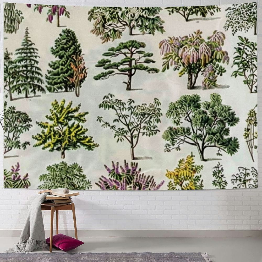 Shiartex Vintage Trees of Life Tapestry Plants Leaves and Flower ...