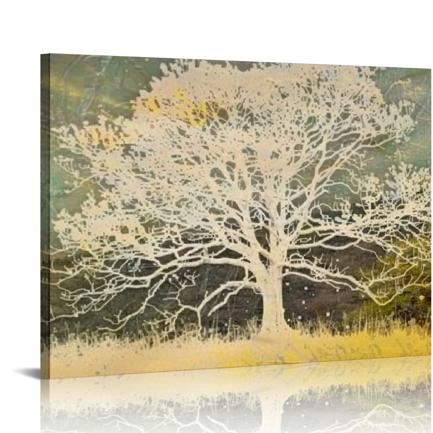 Shiartex Wall Art modern Abstract tree Canvas wall art Framed - Canvas ...