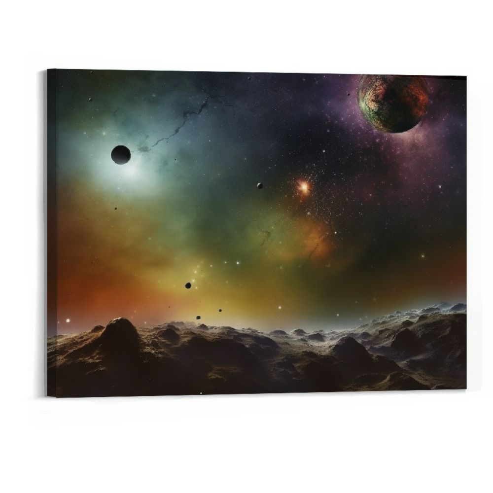 Shiartex Wall Space Painting, Wall Canvas Space Painting Wall Art Decor ...