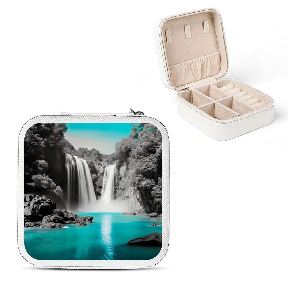 Shiartex Waterfall River Sky Mini Jewelry Box Organizer for Necklace ...