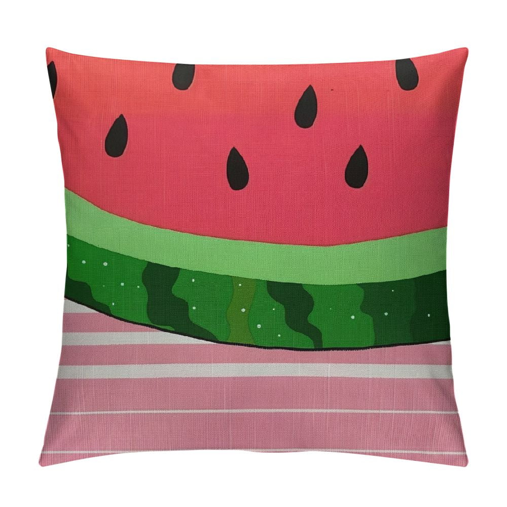 Shiartex Watermelons Throw Pillow Cover Summer Fruit Watermelon Slice ...