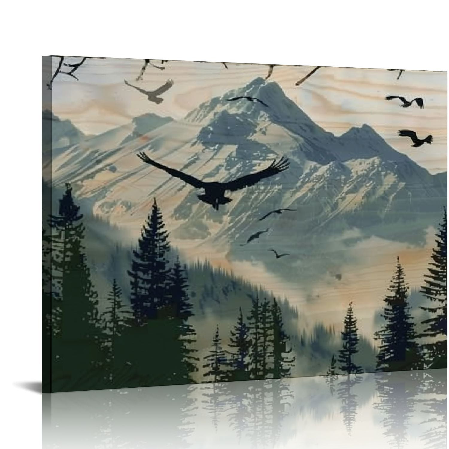 Shiartex Wild Animal Canvas - Rustic Cabin Decor Wildlife Wall Art ...