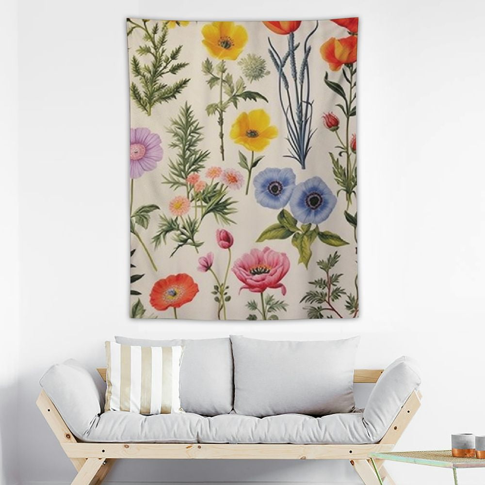 Shiartex Wildflowers Vertical Tapestry Wall Hanging, Illustrative ...