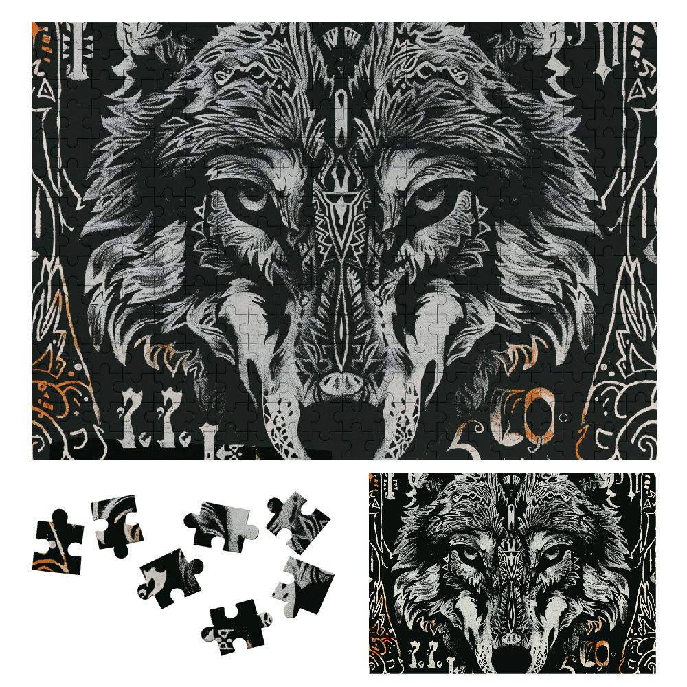 Shiartex Wolf Pattern Numbers Wooden Jigsaw Puzzle, Impossible Hard ...