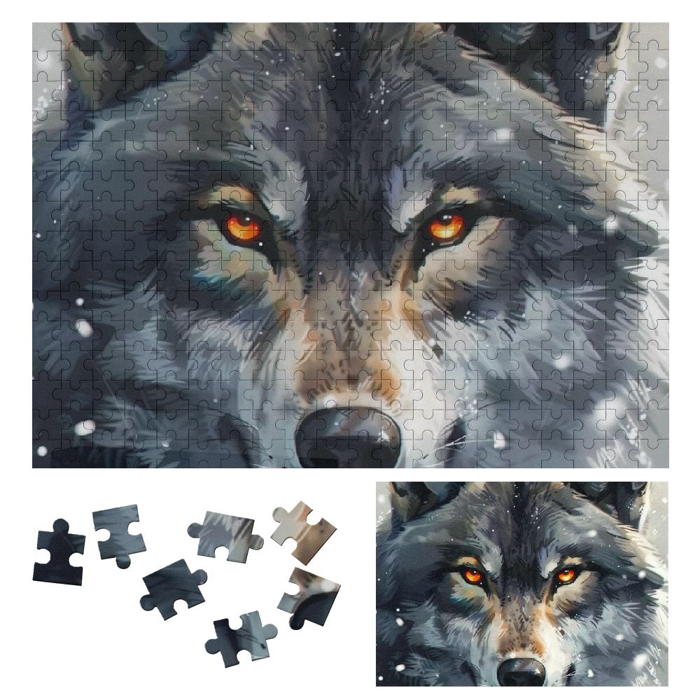 Shiartex Wolf Snow Wooden Jigsaw Puzzle for Adults and Kids ...