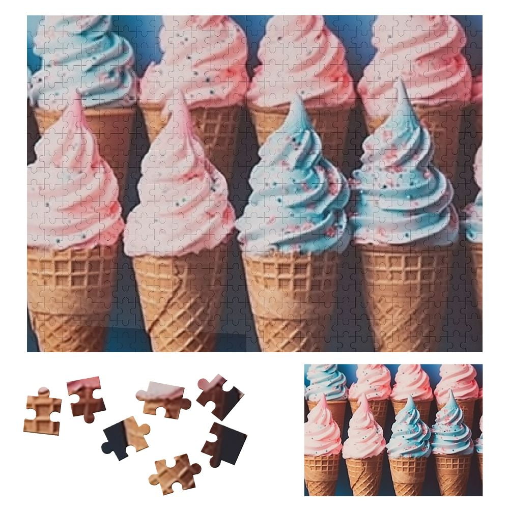 Shiartex Wooden Puzzle Ice Cream Cones Fifties Time Jigsaw Puzzle ...