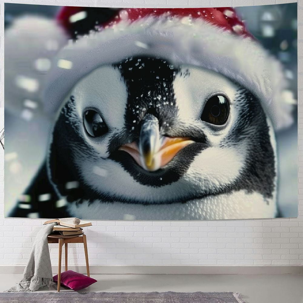 Shiartex cartoon cute penguin Tapestry Aesthetic Wall Art Tapestry Wall ...