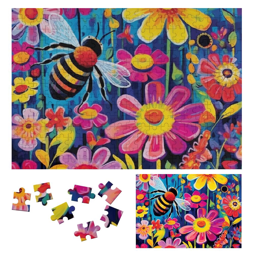 Shiartex 's Busy Bee Garden Jigsaw Puzzle for Adults Illustrates a ...