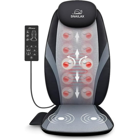 Shiatsu Back Massager with Heat Massage Chair Pad Kneading Back ...