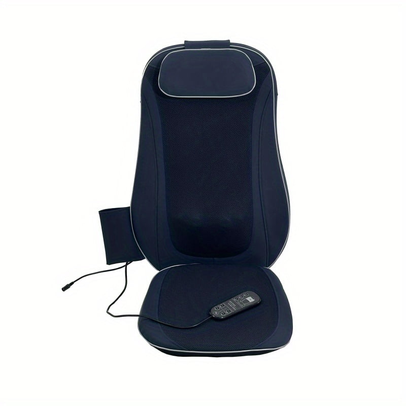 Shiatsu Back Massager with Kneading & Heating - Dark Blue, Ergonomic ...