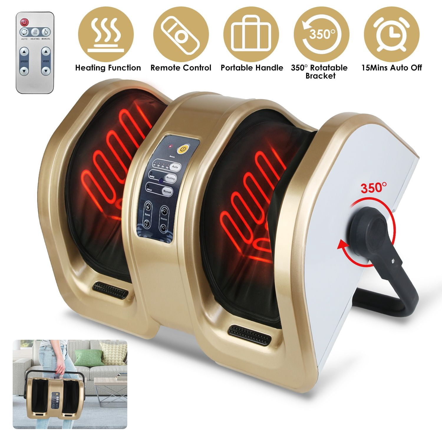 Shiatsu Foot Massager Electric Foot Massaging Machine Feet Kneading ...
