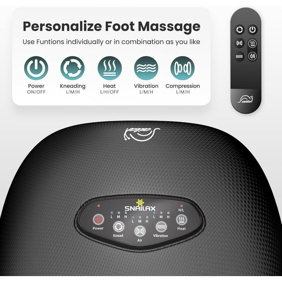 Shiatsu Foot Massager with Heat, Deep Kneading, Compression, Vibration ...