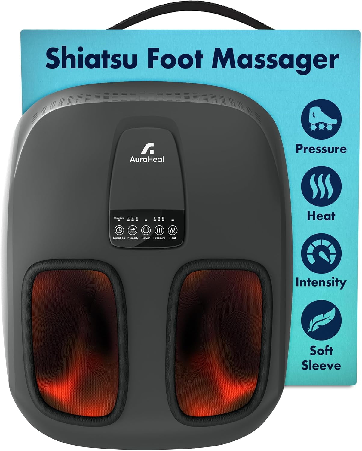 Shiatsu Foot Massager with Heat & Deep Kneading - Relieves Plantar ...