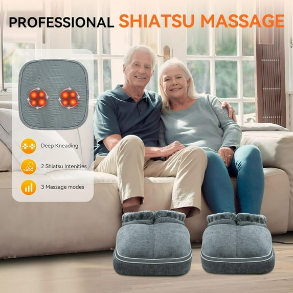 Shiatsu Foot Massager with Heat, Electrick Foot Massager Machine for ...
