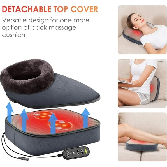 Shiatsu Foot Massager with Heat - Kneading Back Massager with Heating ...