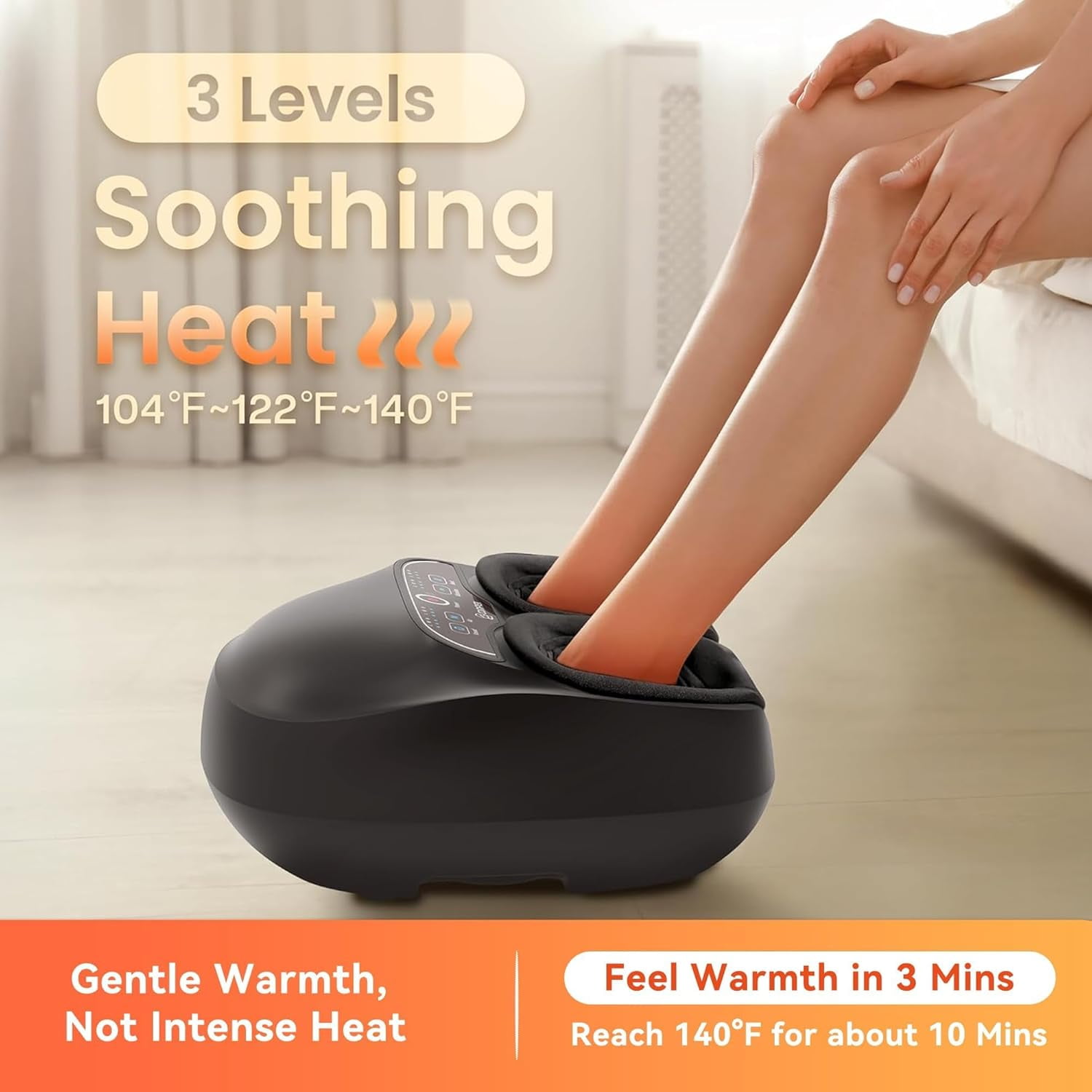 Shiatsu Foot Massager with Heat, Kneading, Vibration & Compression ...