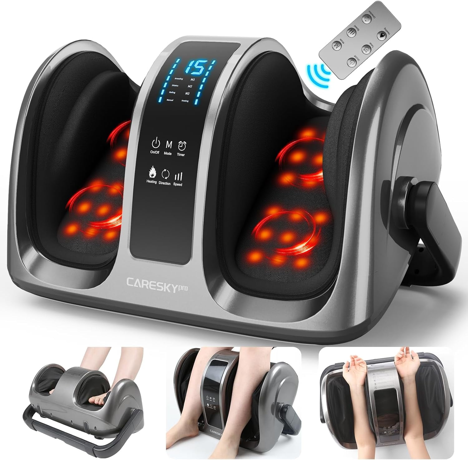 ® Shiatsu Foot Massager with Heat and Remote-FSA Eligible HSA Electric ...