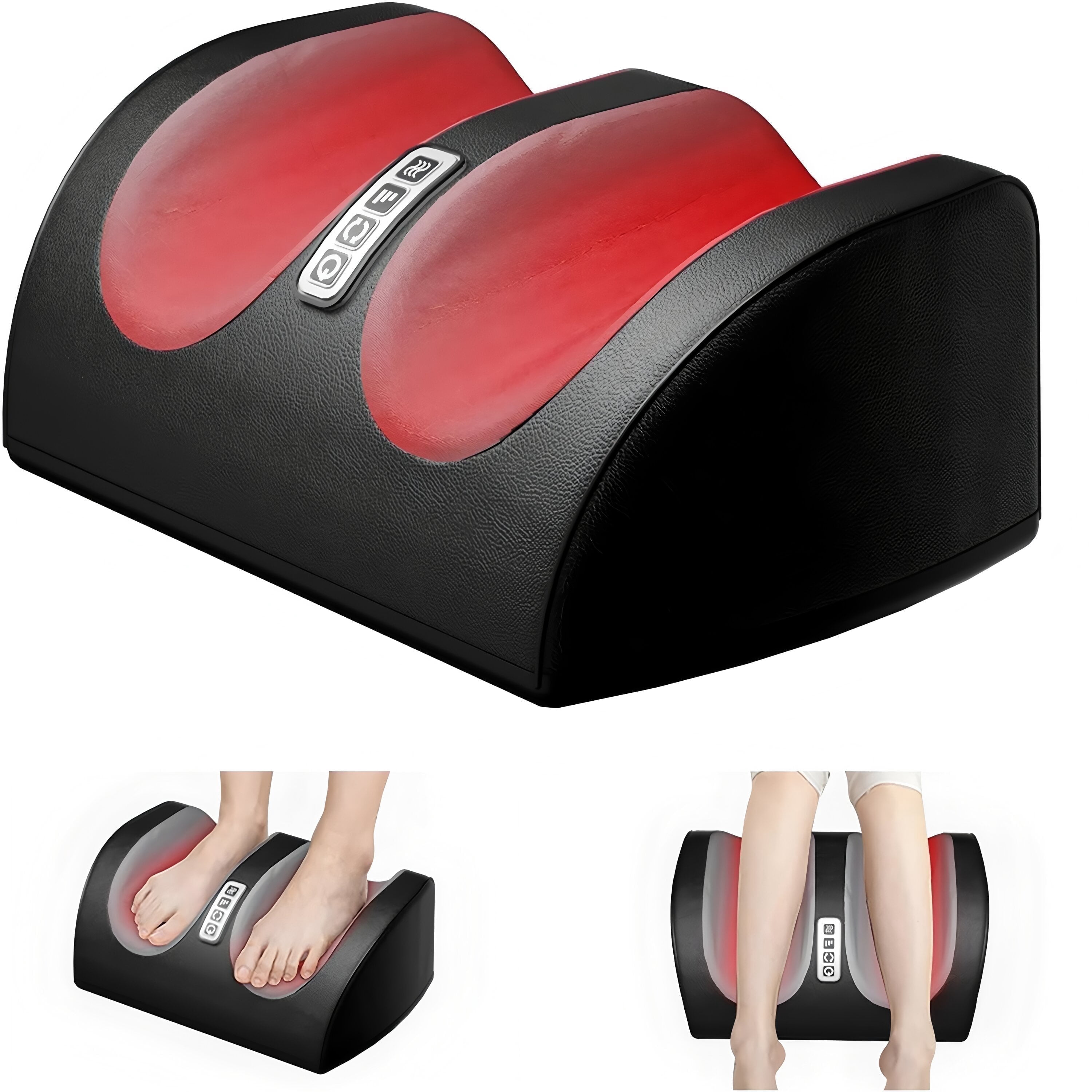 NUVREK, Foot Massager, Heat Calf Kneading, Portable with Auto Shut-Off ...