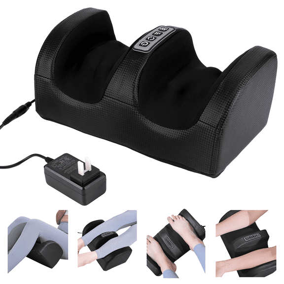 Foot Massager with Heat, Shiatsu Kneading Foot and Calf Electric ...