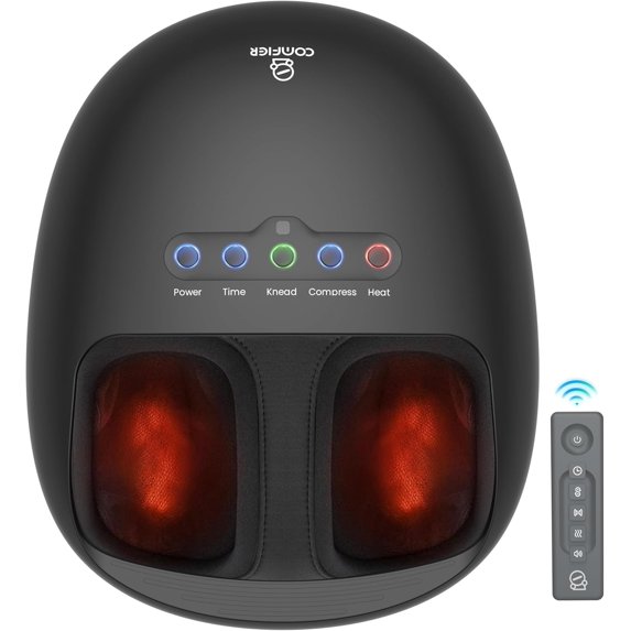 Shiatsu Heated Foot Massager with Heat for Plantar Fasciitis Neuropathy ...