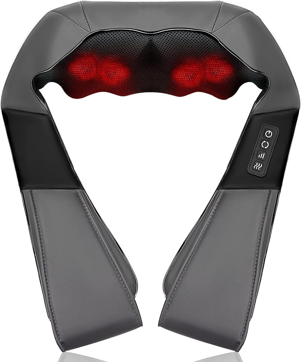 Shiatsu Neck and Back Massager with Soothing Heat, Electric Deep Tissue ...