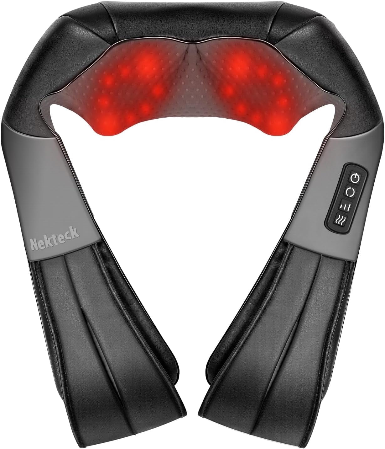 Nekteck, Neck Massager, Deep Tissue with Heat, Shiatsu Back Shoulder ...