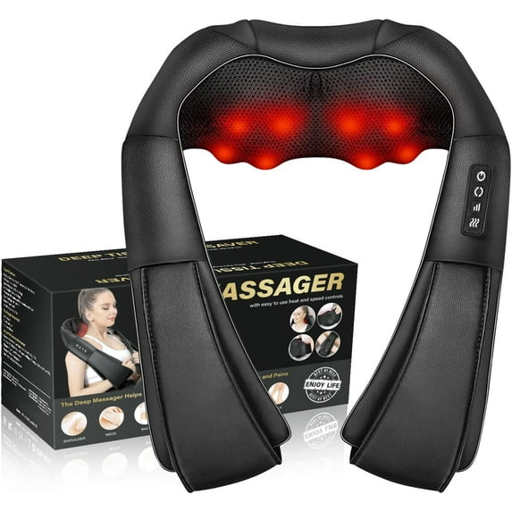 Shiatsu Neck Massager, Back and Neck Massager with Heat, Electric Deep ...