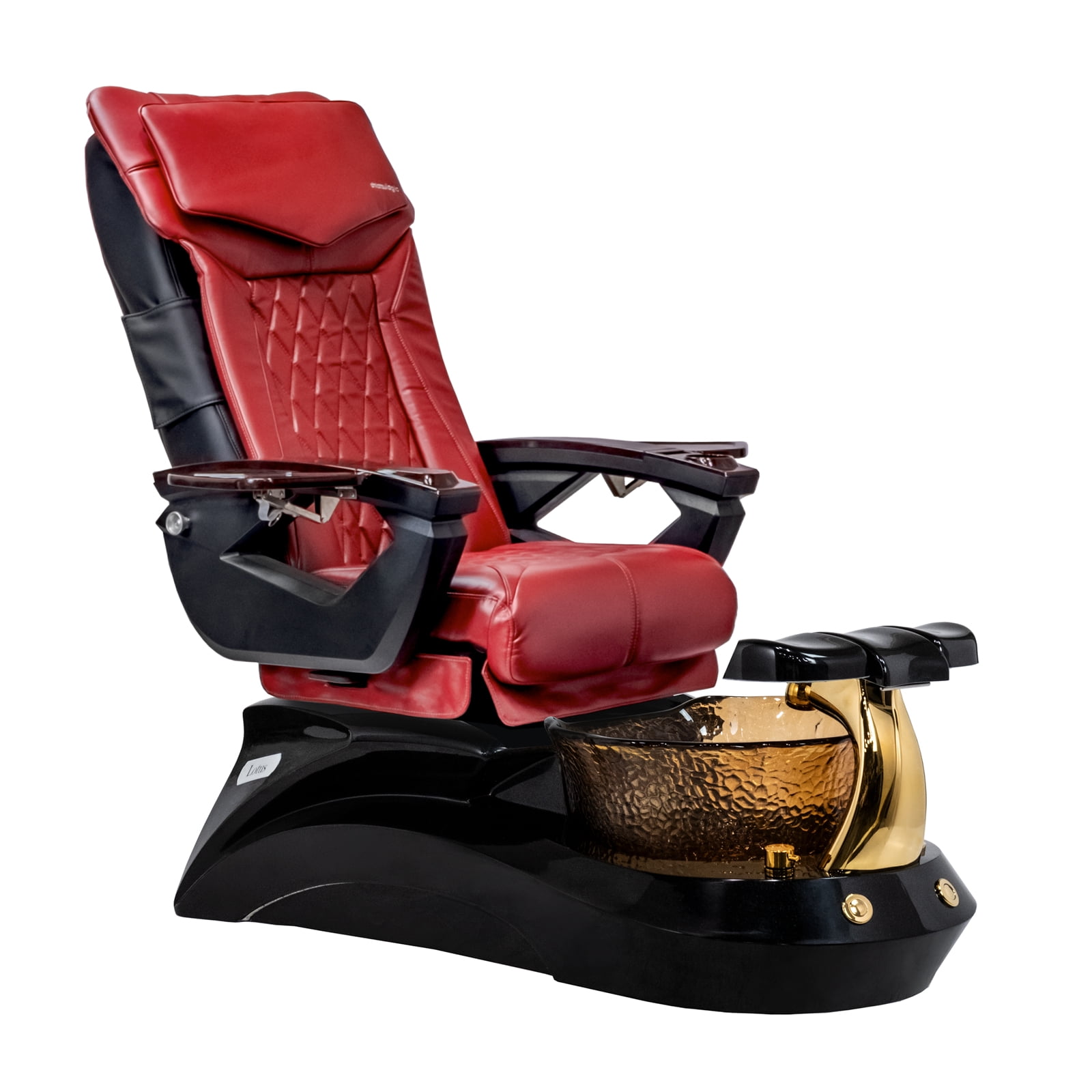 Shiatsulogic Pedicure Massage Chair with Discharge Pump, Black-Gold ...