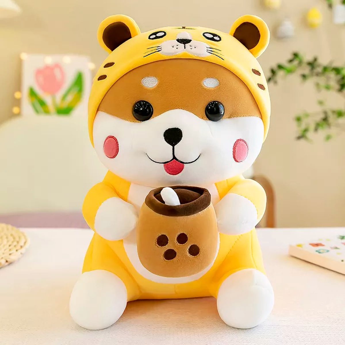 Shiba Inu Boba Bubble Tea Stuffed Animal Plush - Walmart.com