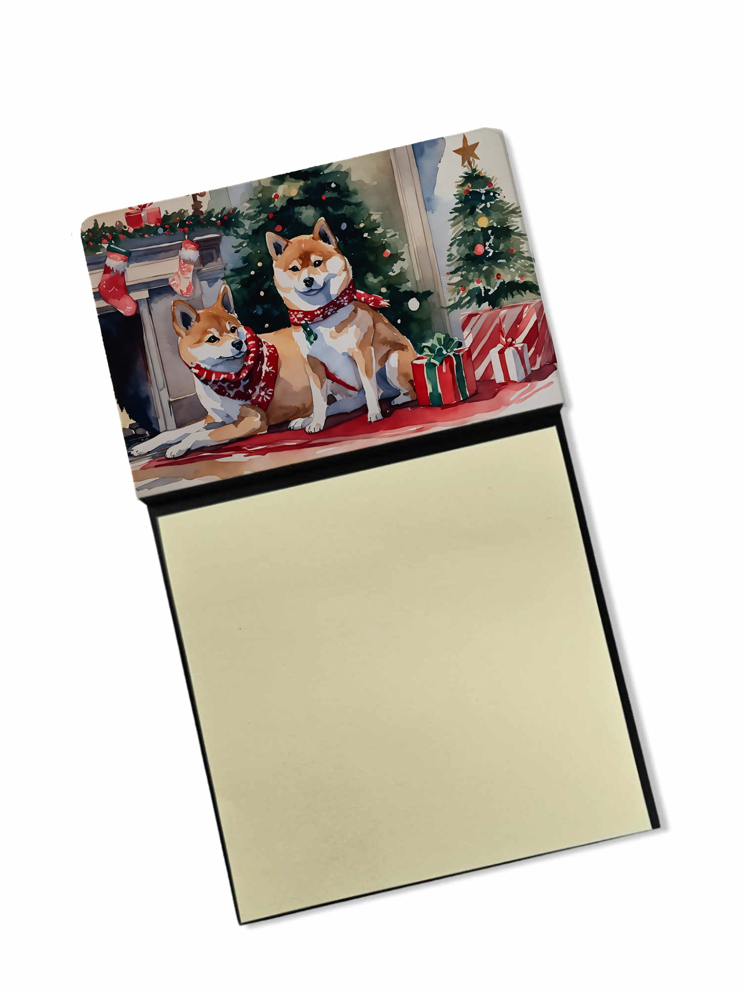 Shiba Inu Cozy Christmas Sticky Note Holder 3.25 in x 5.25 in - Walmart.com