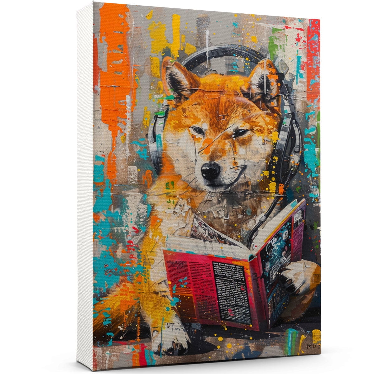 Shiba Inu Decor Poster Unframe, Shiba Inu Dog Canvas Wall Art, Dog ...