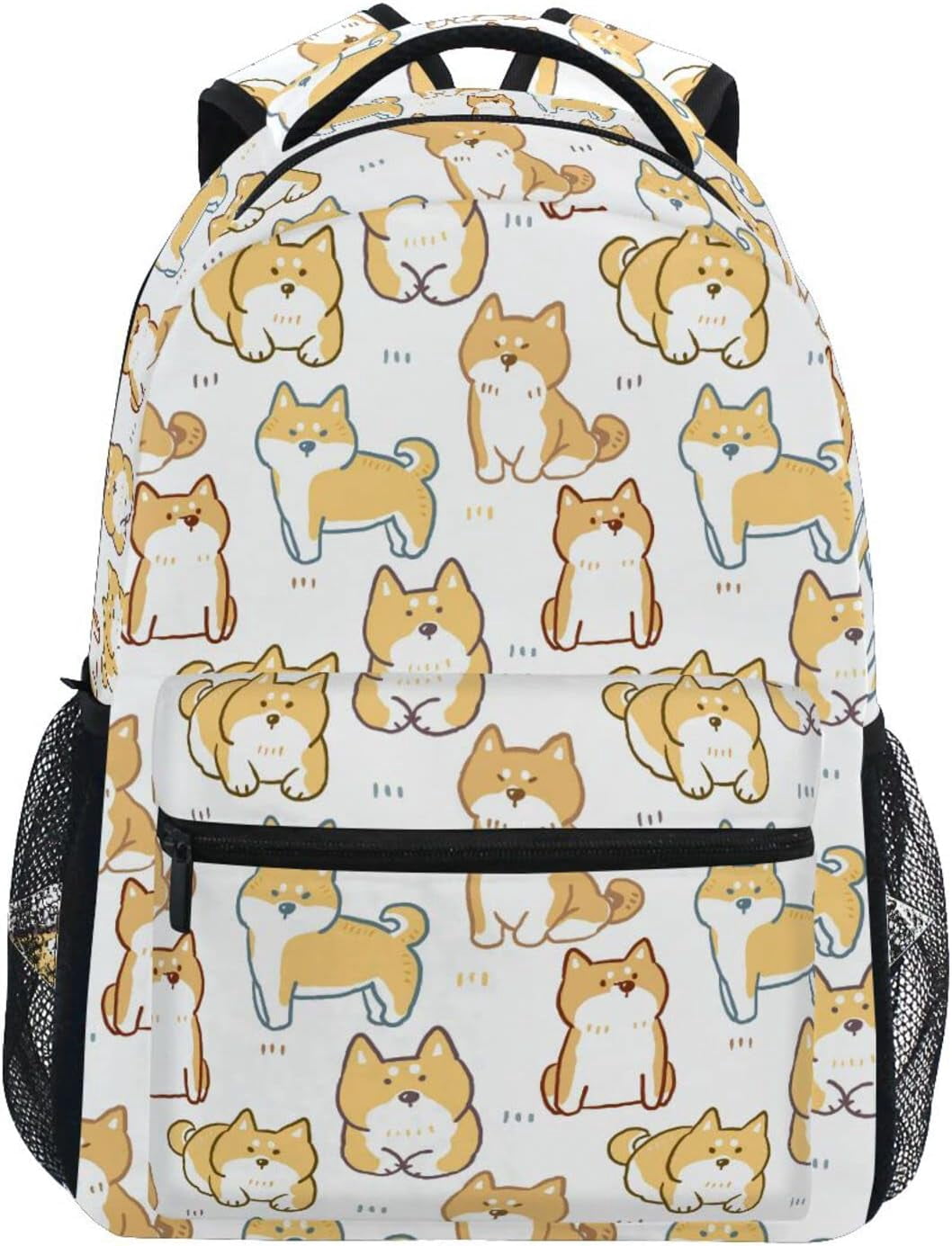 Shiba Inu Dog Backpack For Women Men, Student School Bag Bookbag Travel ...