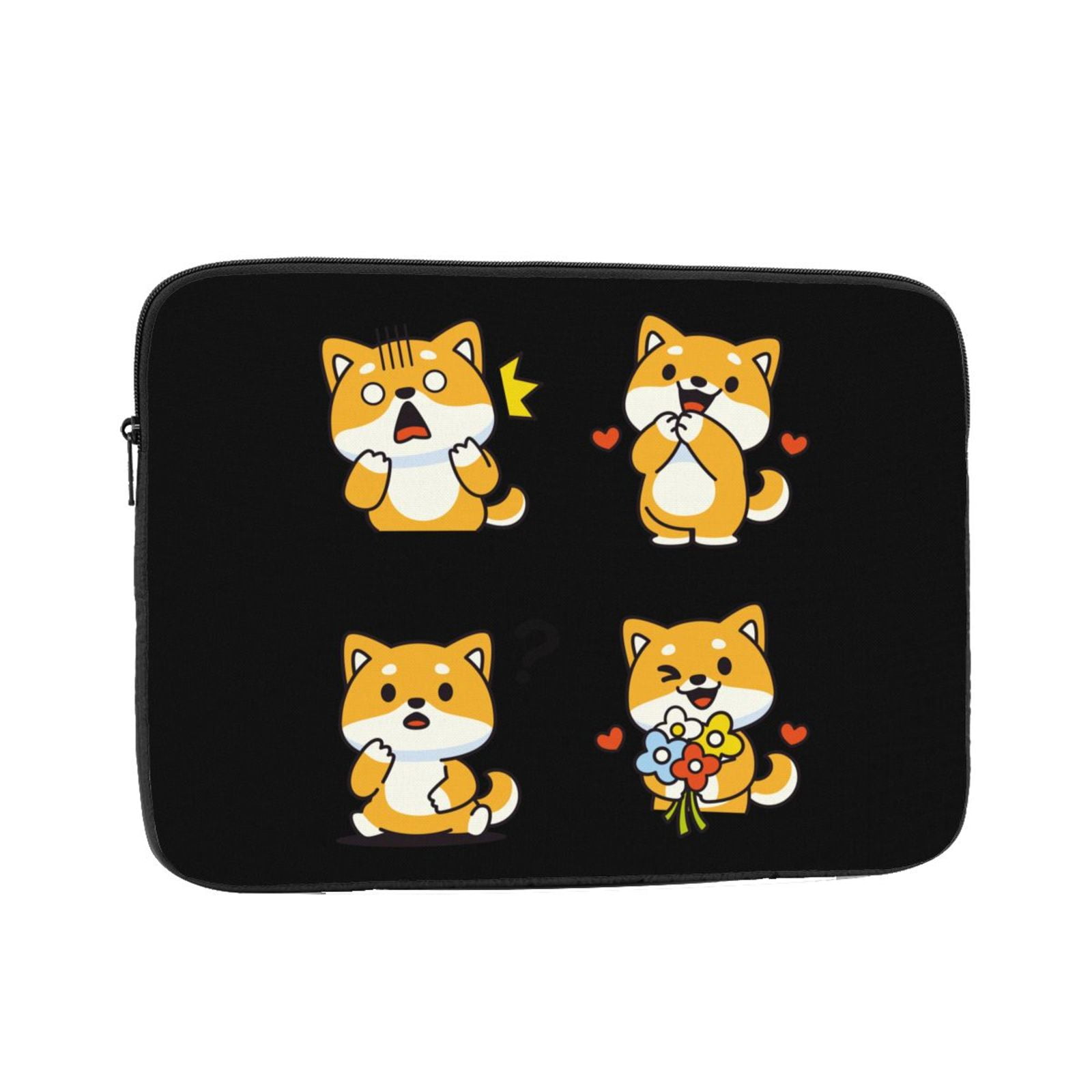 Shiba Inu Dog Cartoon 17 inch Portable Laptop Sleeve Compatible with ...