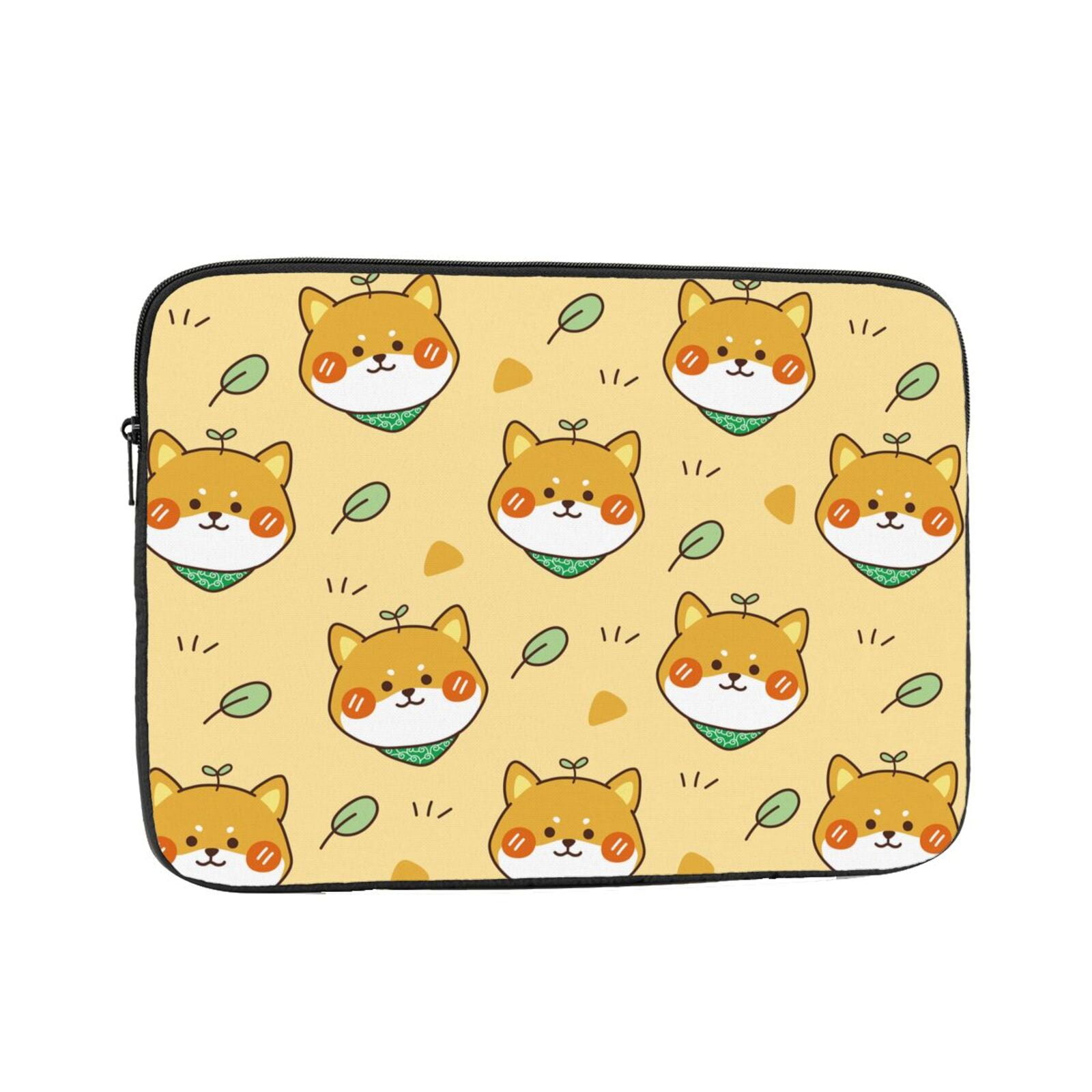 Shiba Inu Dog Have Leaf on Head 13 inch Portable Laptop Sleeve ...