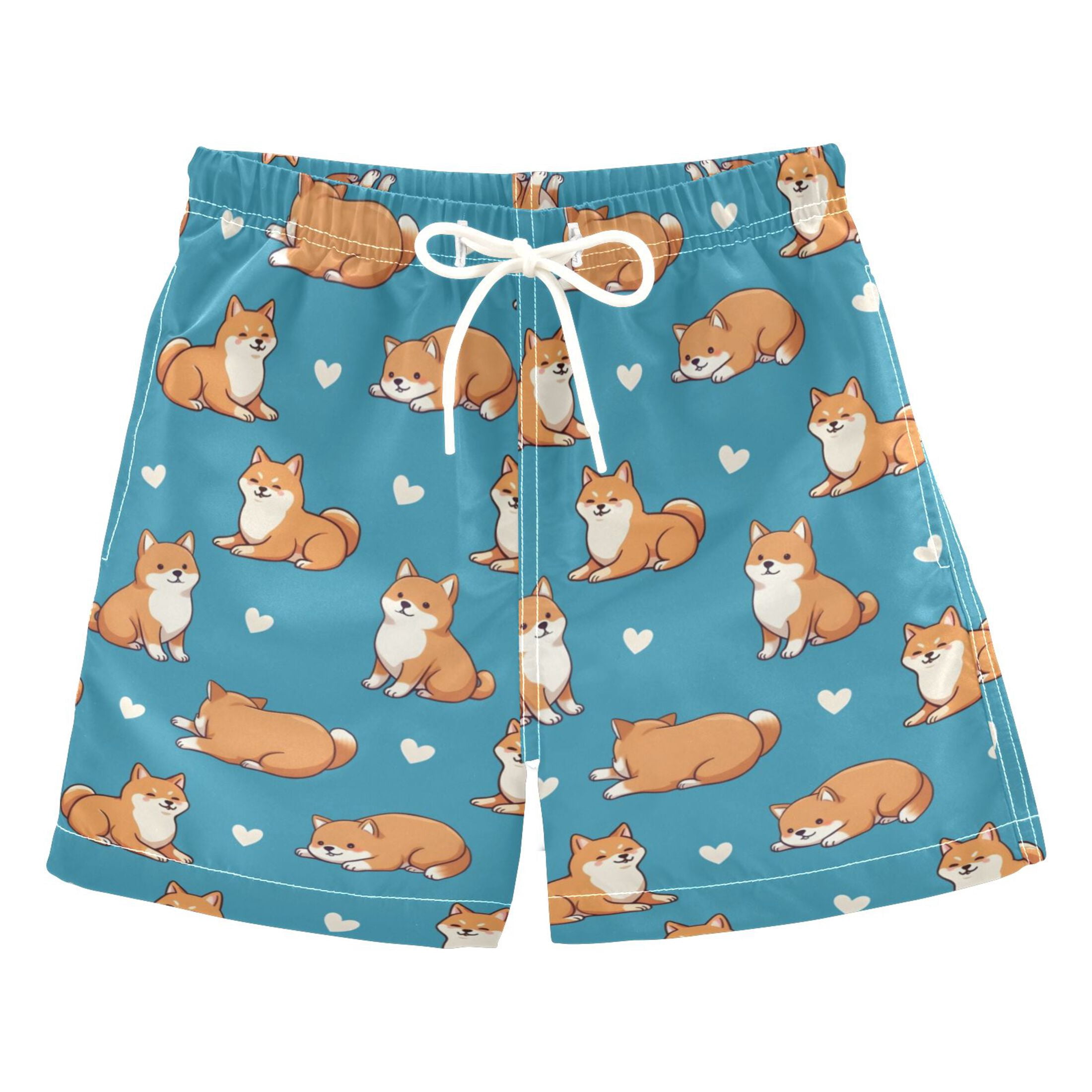 Shiba Inu Dog Swim Trunks Quick Dry Beach Pool Board Shorts Lightweight ...