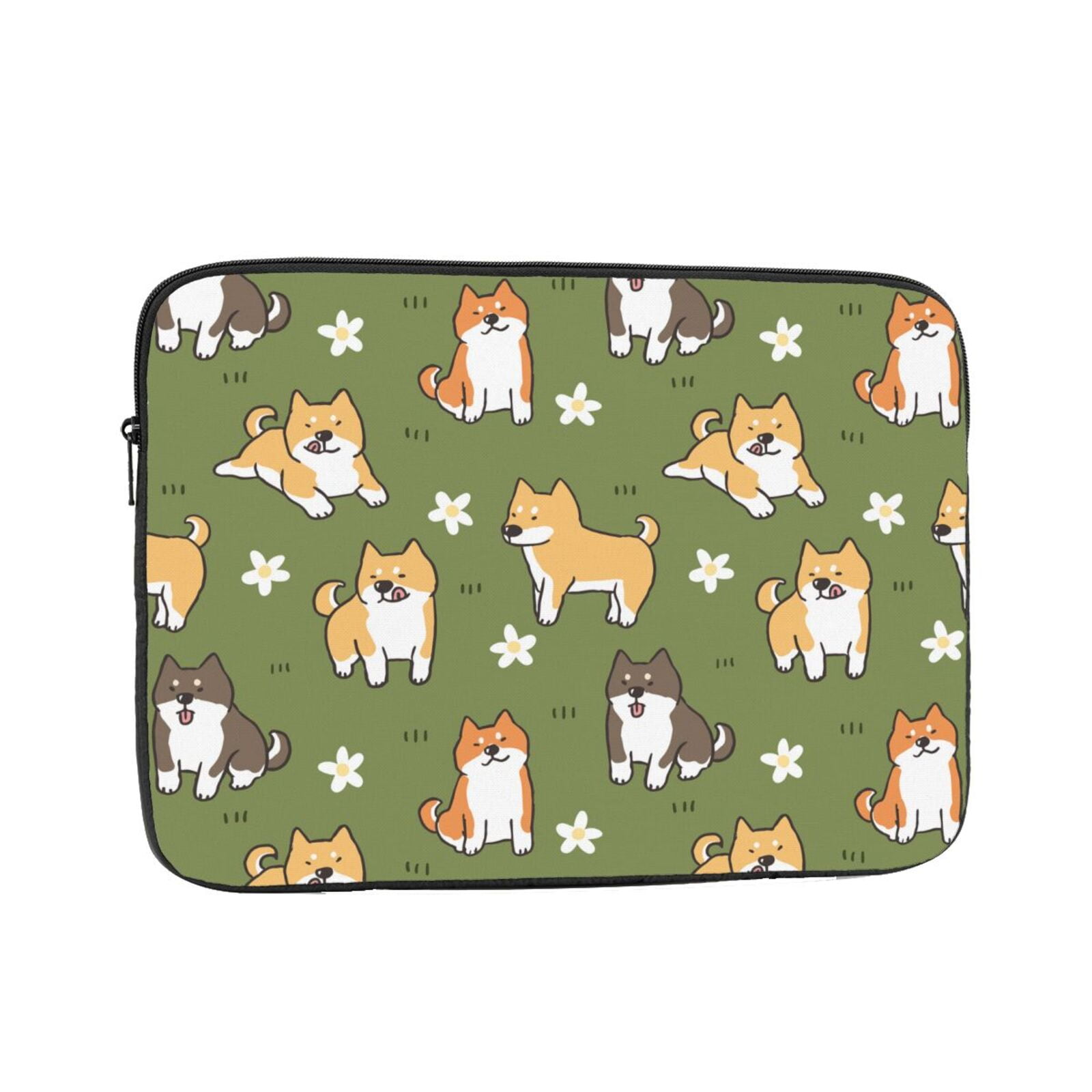 Shiba Inu Dog and Flower 13 inch Portable Laptop Sleeve Compatible with ...